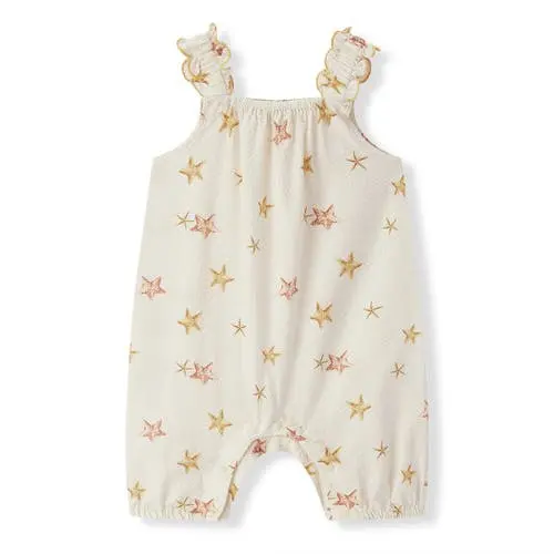 MILKBARN Printed Bubble Romper - Starfish Dreams