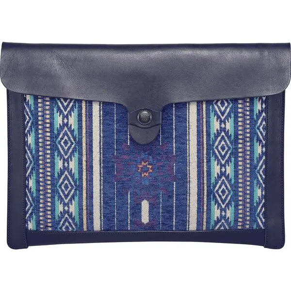 OLD TREND Myrtle Genuine Leather Laptop Sleeve - Navy