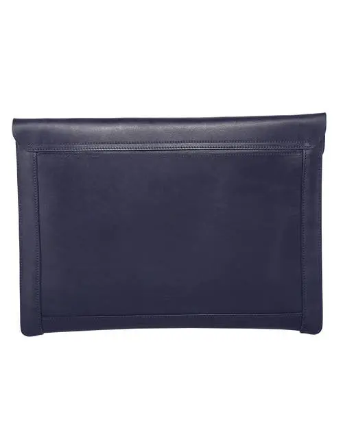 OLD TREND Myrtle Genuine Leather Laptop Sleeve - Navy