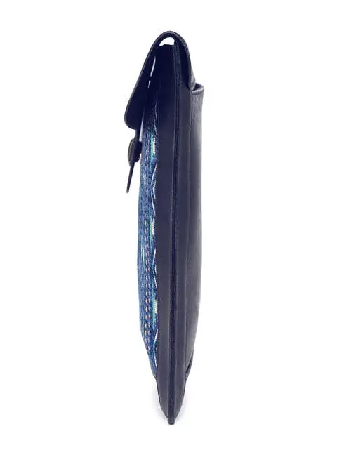 OLD TREND Myrtle Genuine Leather Laptop Sleeve - Navy