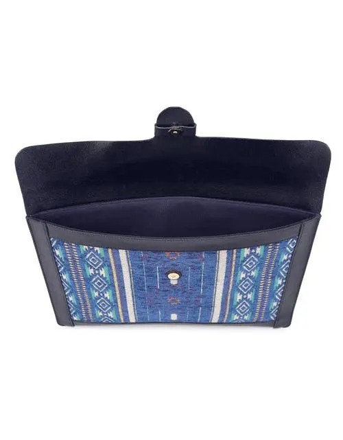OLD TREND Myrtle Genuine Leather Laptop Sleeve - Navy