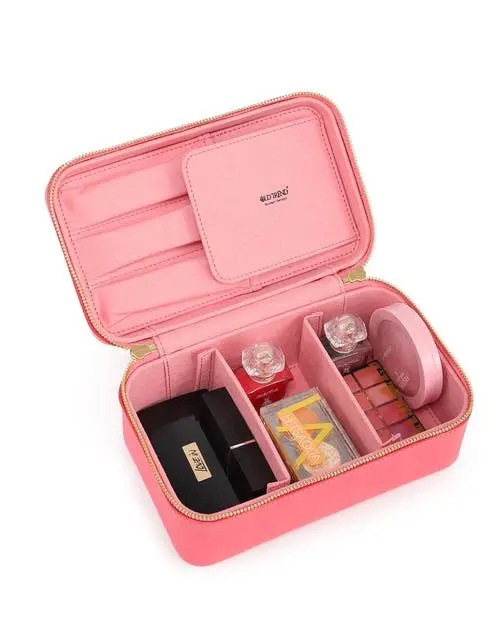 OLD TREND Clivia Genuine Leather Travel Beauty Box