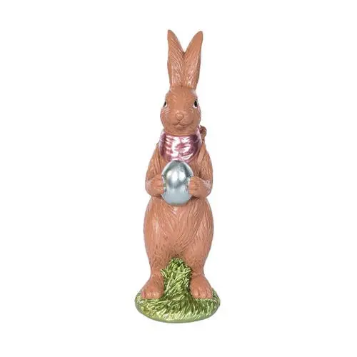 GALLERIE II Chocolate Medium Easter Rabbit Figurine - Beige