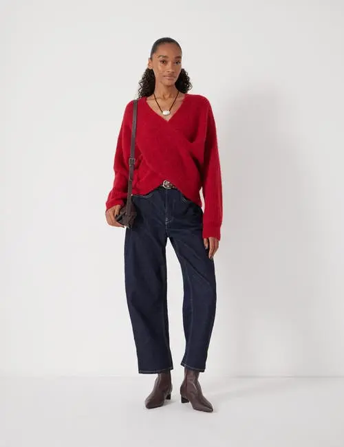 HUSH Wool Blend Jumper - Fiery Red