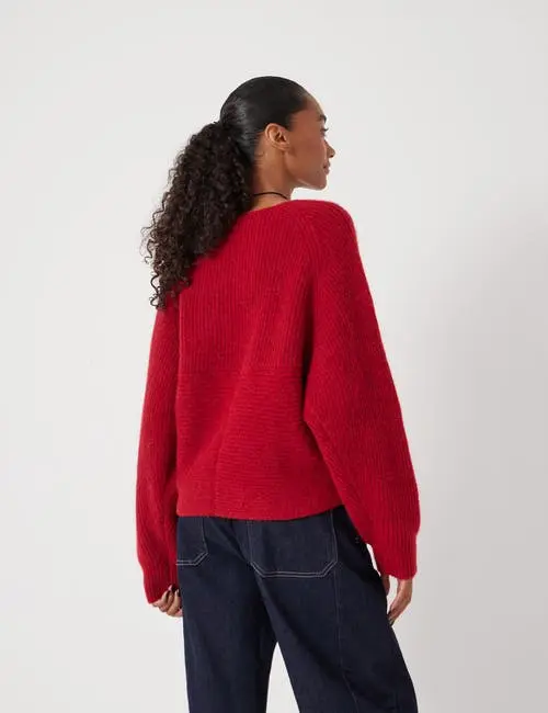 HUSH Wool Blend Jumper - Fiery Red
