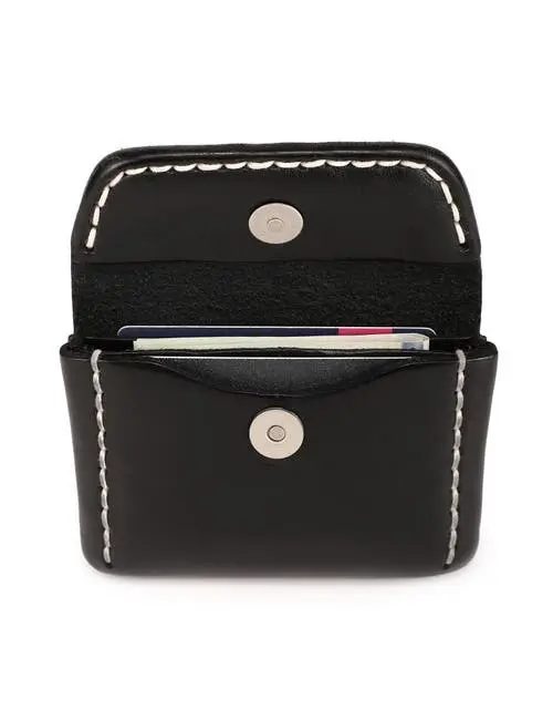 OLD TREND Canna Genuine Leather Compact Card Holder - Black