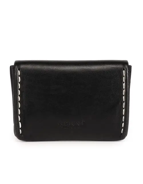 OLD TREND Canna Genuine Leather Compact Card Holder - Black