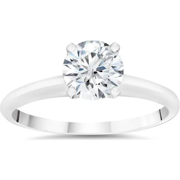 BLISS DIAMOND 1/2ct Lab Grown Diamond Solitaire Ring 14k Gold - 14k White Gold