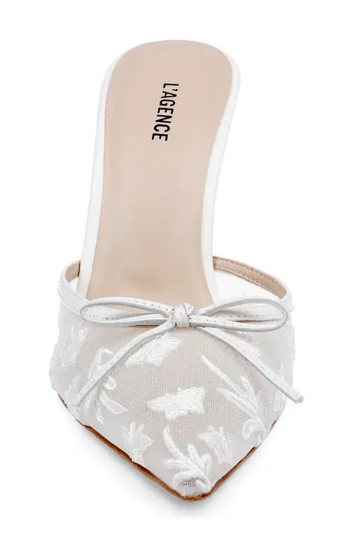 L'Agence Prasad Pointed Toe Mule - Ecru