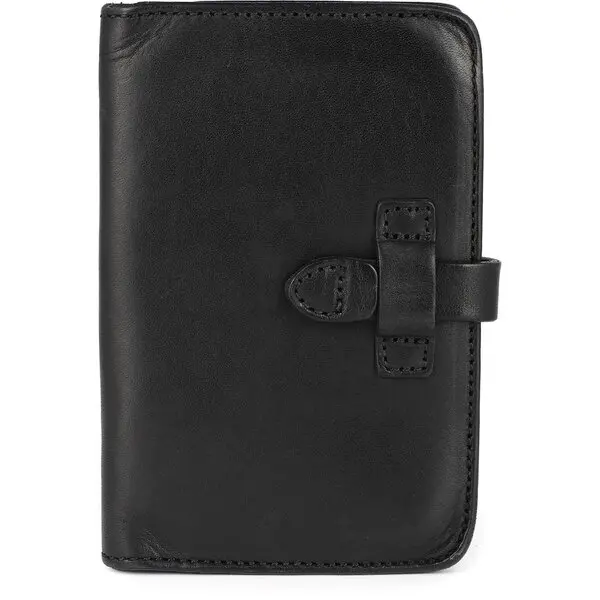OLD TREND Leeds Genuine Leather Bifold Passport Holder - Black