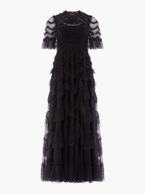 NEEDLE & THREAD Aviana Short Sleeve Gown