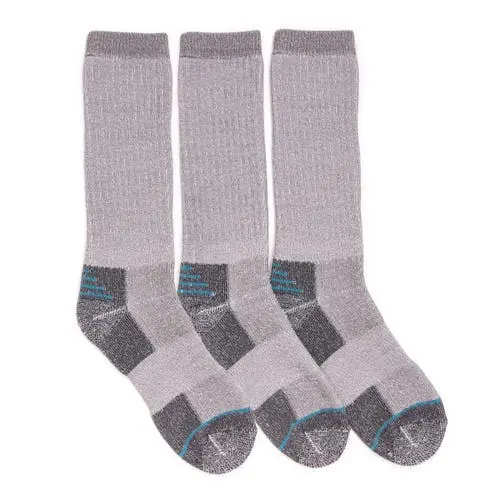 RUFF N TUFF Work Wear Cotton Crew Socks 3 Pair Pack - Med Grey