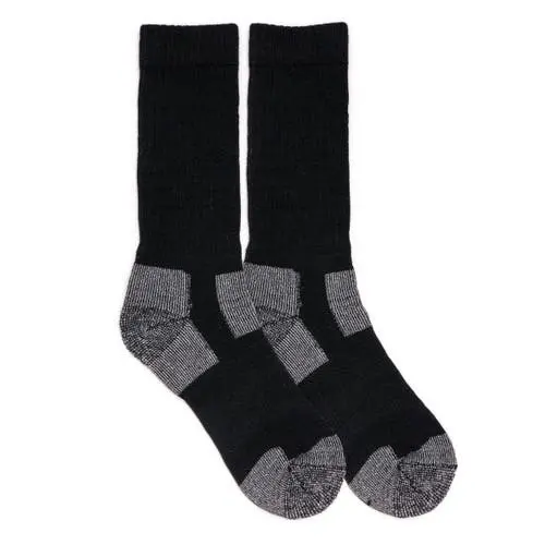 RUFF N TUFF Work Wear Steel Toe Crew Socks 2-pair Pack - Black