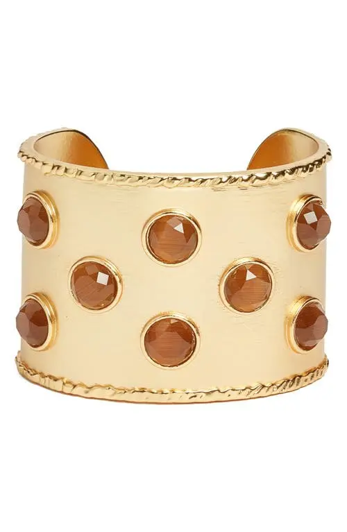 KARINE SULTAN Cuff Bracelet - Gold/mocha