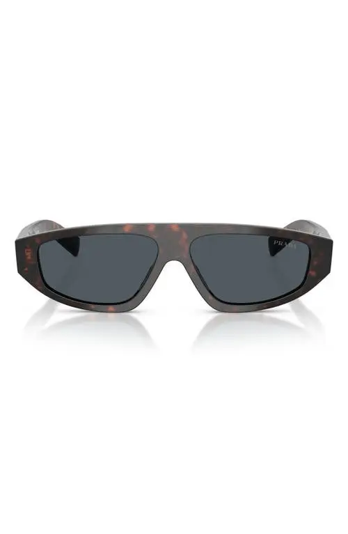 Prada 57mm Irregular Sunglasses - Root Havana/dark Grey