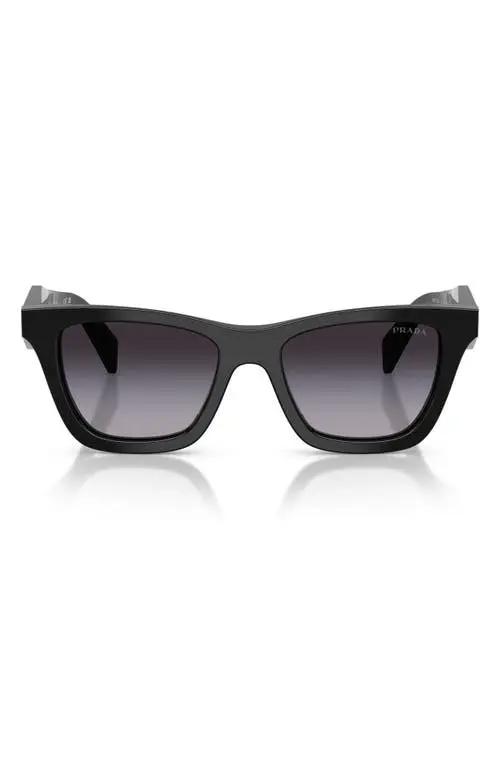 Prada 51mm Butterfly Sunglasses - Black/grey Gradient