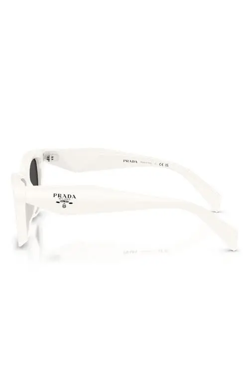 Prada 51mm Butterfly Sunglasses - Talc/dark Grey