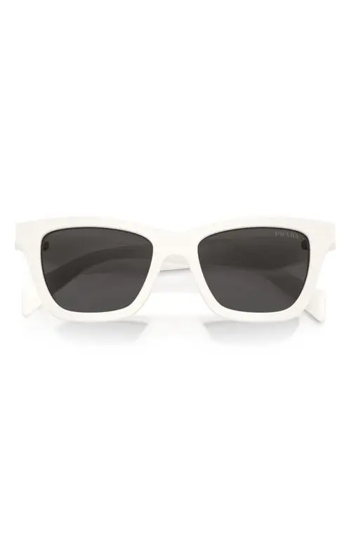 Prada 51mm Butterfly Sunglasses - Talc/dark Grey