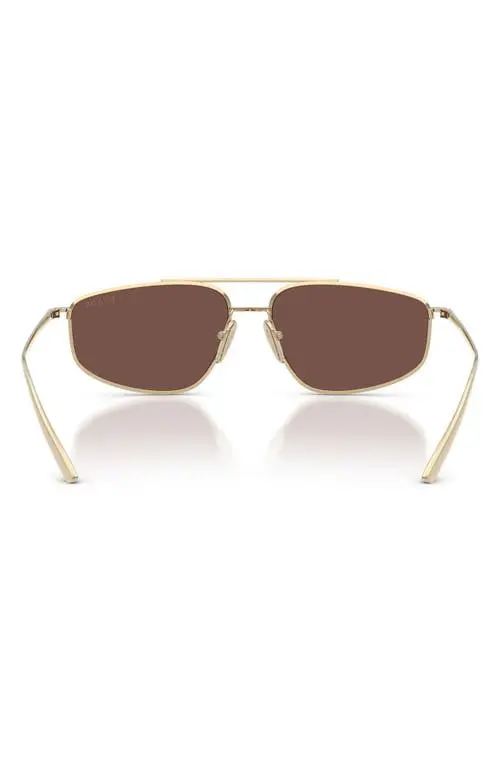 Prada 58mm Pillow Sunglasses - Pale Gold/black Chocolate