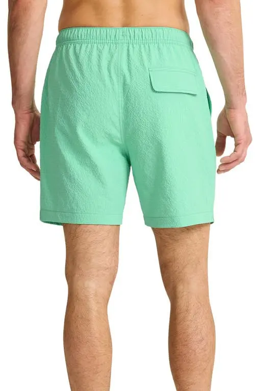 Tommy Bahama Naples Surf Seersucker Volley Swim Trunks - Turq Cabbage