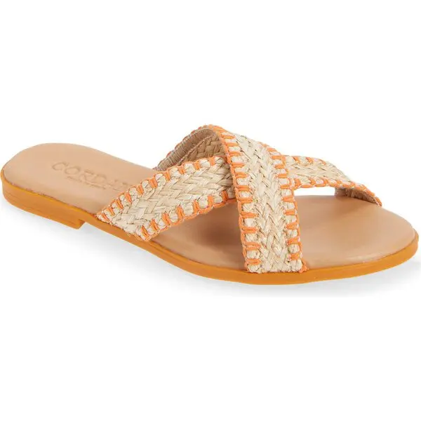 Cordani Felice Slide Sandal - Rafia Naranja