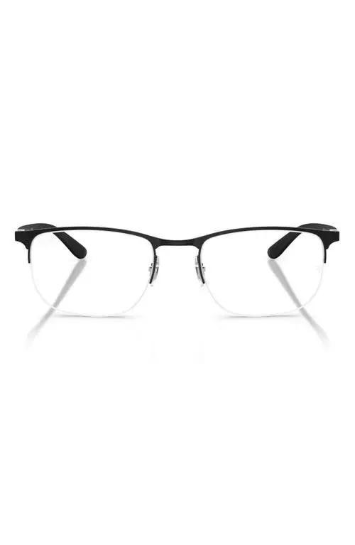 Ray-ban 53mm Irregular Eyeglasses - Matte Black