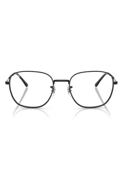 Ray-ban 53mm Square Eyeglasses - Black