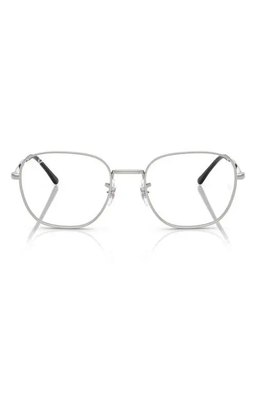 Ray-ban 53mm Square Eyeglasses - Silver
