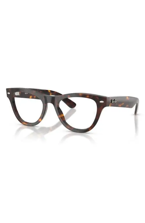 Ray-ban 52mm Cat Eye Optical Glasses - Havana