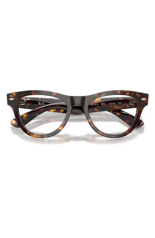 Ray-ban 52mm Cat Eye Optical Glasses - Havana