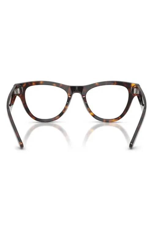 Ray-ban 52mm Cat Eye Optical Glasses - Havana