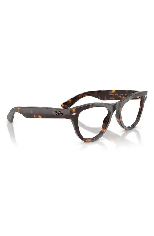 Ray-ban 52mm Cat Eye Optical Glasses - Havana