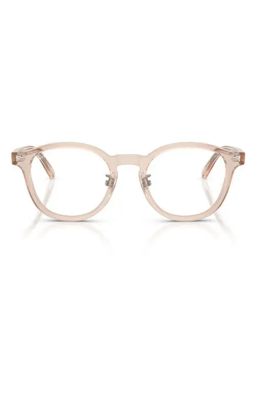 Ray-ban 49mm Square Optical Glasses - Transparent Light Brown
