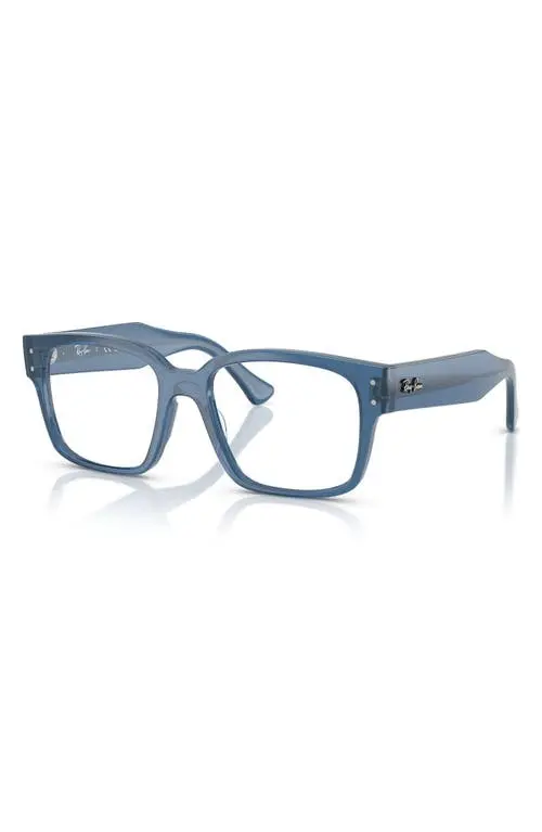 Ray-ban 53mm Square Optical Glasses - Transparent Blue