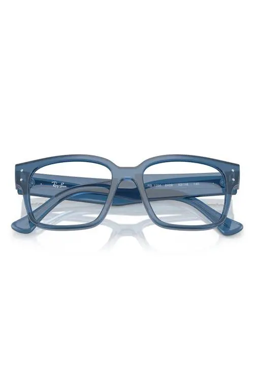 Ray-ban 53mm Square Optical Glasses - Transparent Blue