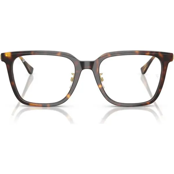 Ray-ban 52mm Square Optical Glasses - Havana