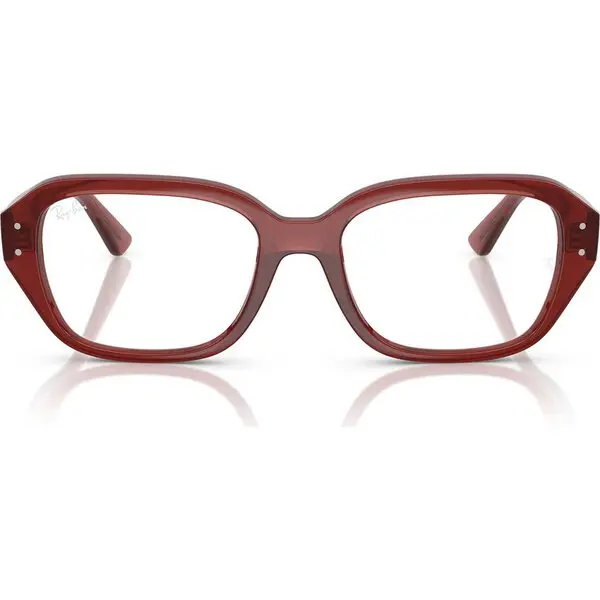 Ray-ban 51mm Square Optical Glasses - Brown