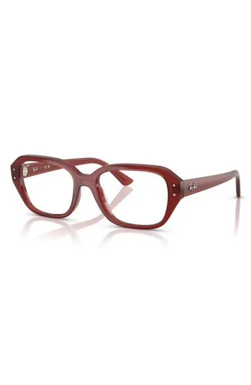 Ray-ban 51mm Square Optical Glasses - Brown