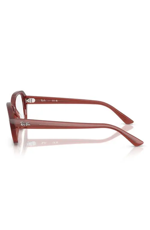 Ray-ban 51mm Square Optical Glasses - Brown