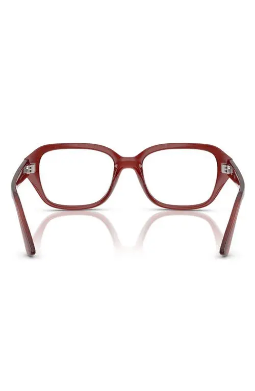 Ray-ban 51mm Square Optical Glasses - Brown