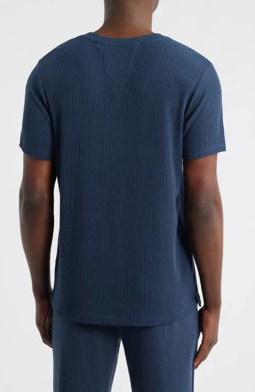 Daniel Buchler Ribbed Henley Pajama T-shirt