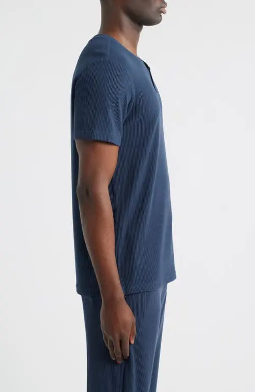 Daniel Buchler Ribbed Henley Pajama T-shirt