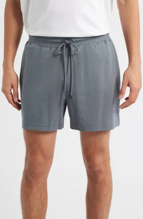 Daniel Buchler Stretch Cotton And Modal Blend Pajama Shorts - Ocean