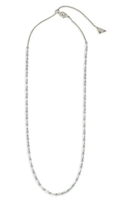 Sterling Forever Modernist Baguette Tennis Necklace