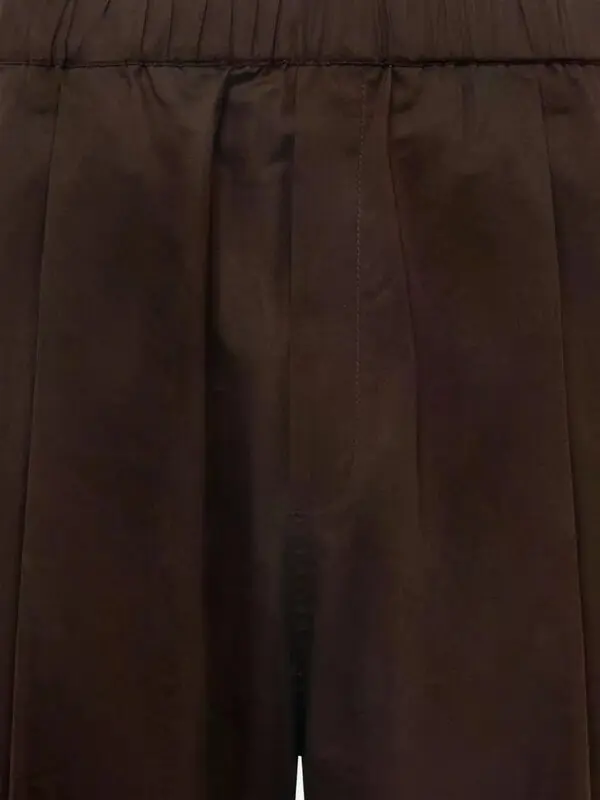 LANEUS Elasticated-waistband Front-pleat Trousers