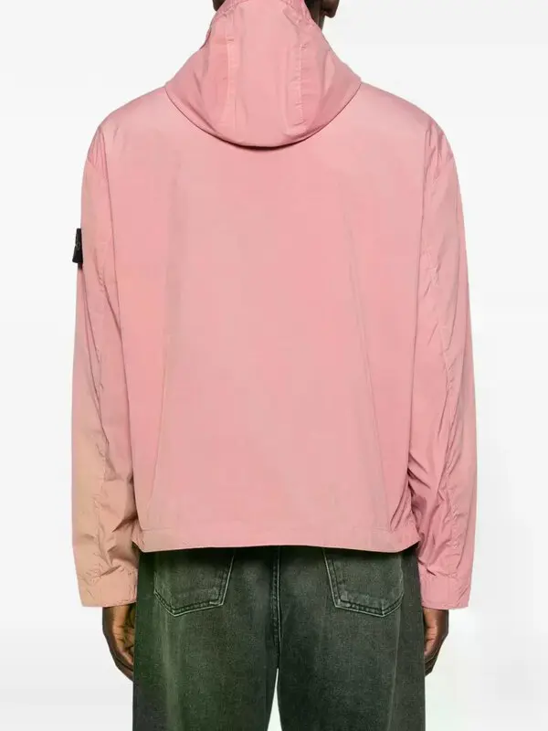 Stone Island Hooded Flap-pocket Light Jacket - Pink