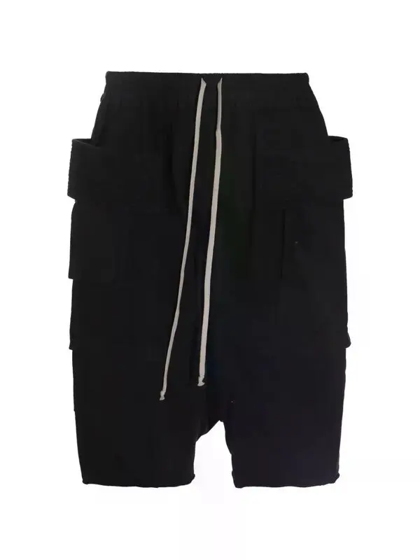 Rick Owens Drawstring Cargo Shorts - Black