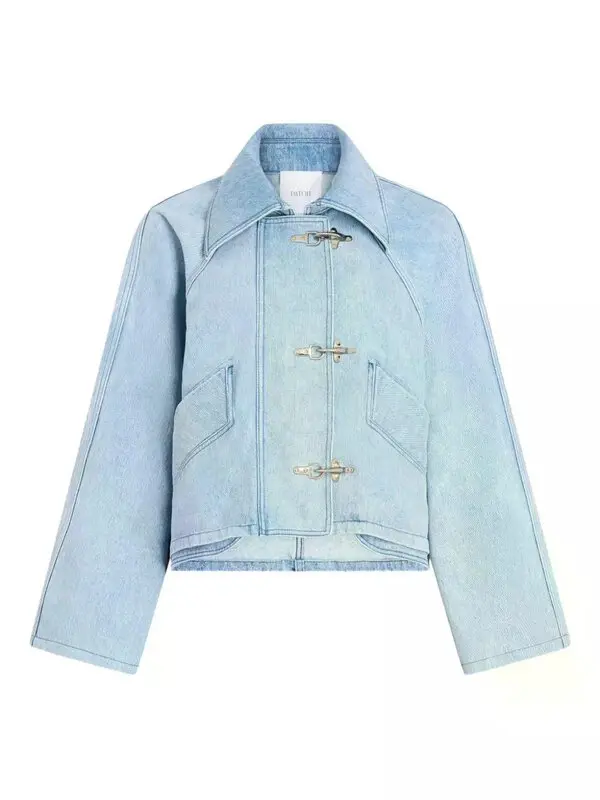 PATOU Oversized Cropped Jacket - Blue