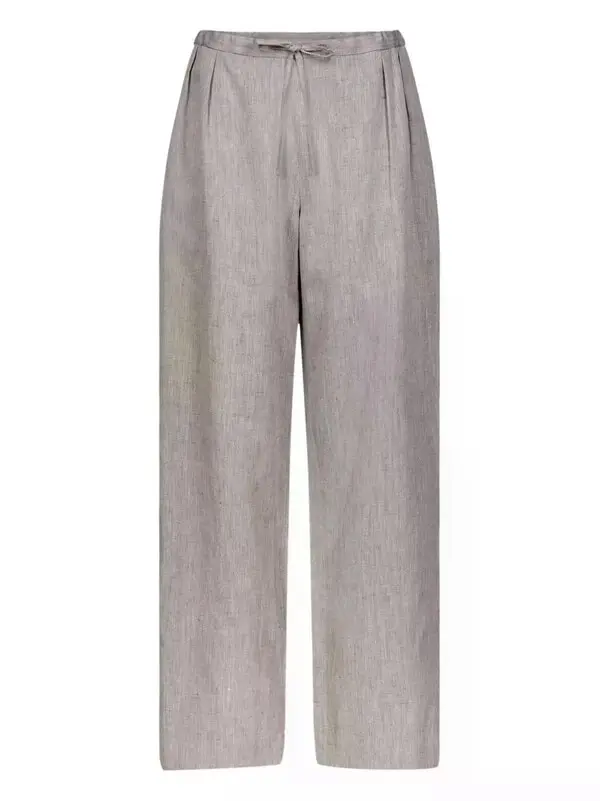 Loulou De Saison Clark Pleated Drawstring Trousers - Grey