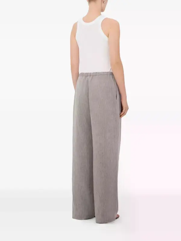 Loulou De Saison Clark Pleated Drawstring Trousers - Grey